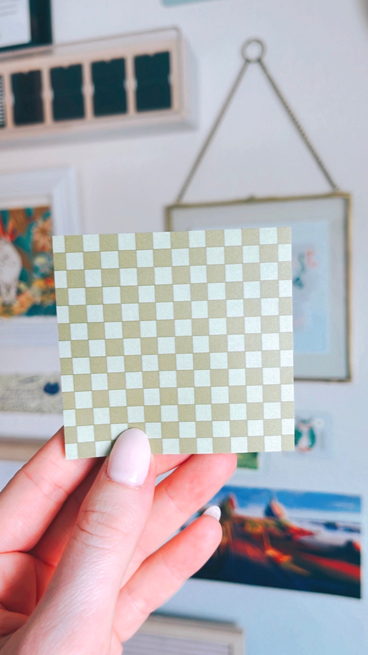 Meadow Sticky Note- Checkered (single) – Doohickle Designs