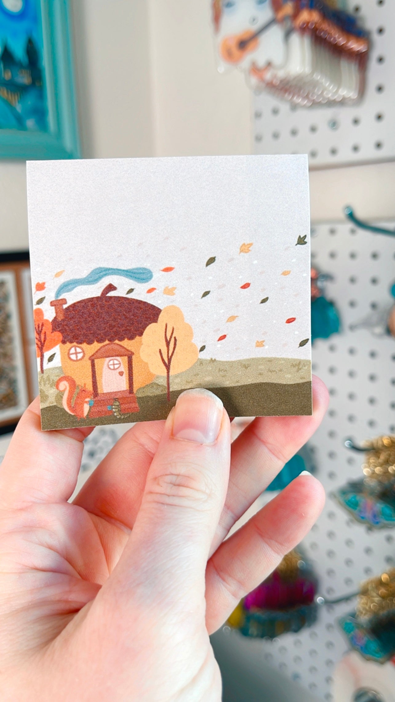 Acorn House Sticky Note (single) – Doohickle Designs